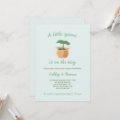 A Little Sprout Gardening Plant Baby Shower Invitation | Zazzle