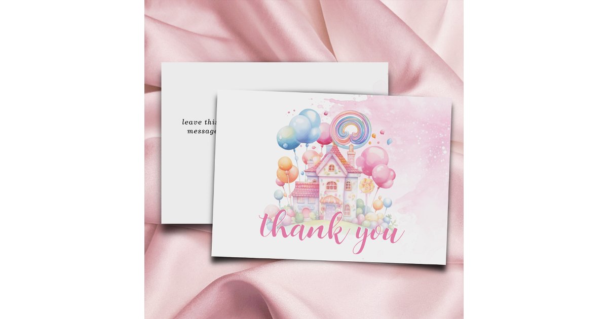 A Little Sweetheart Candy Baby Shower Thank You Card | Zazzle