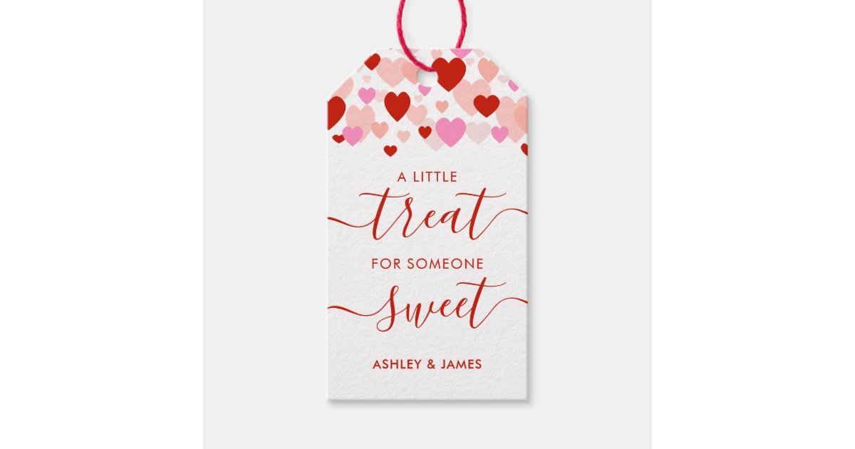 A Little Treat for Someone Sweet Tag, Valentine Gift Tags | Zazzle