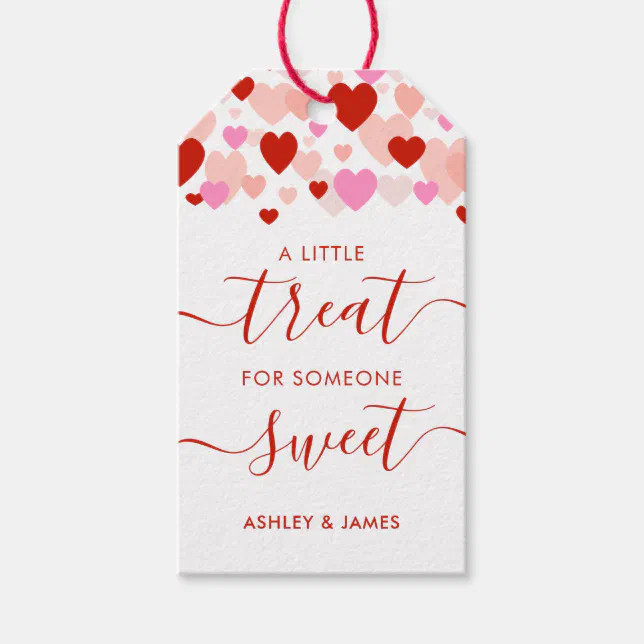 A Little Treat for Someone Sweet Tag, Valentine Gift Tags | Zazzle