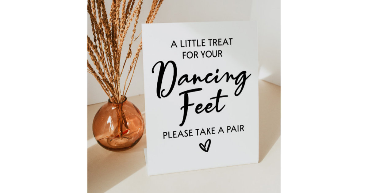 A Little Treat For Your Dancing Feet Wedding Sign | Zazzle