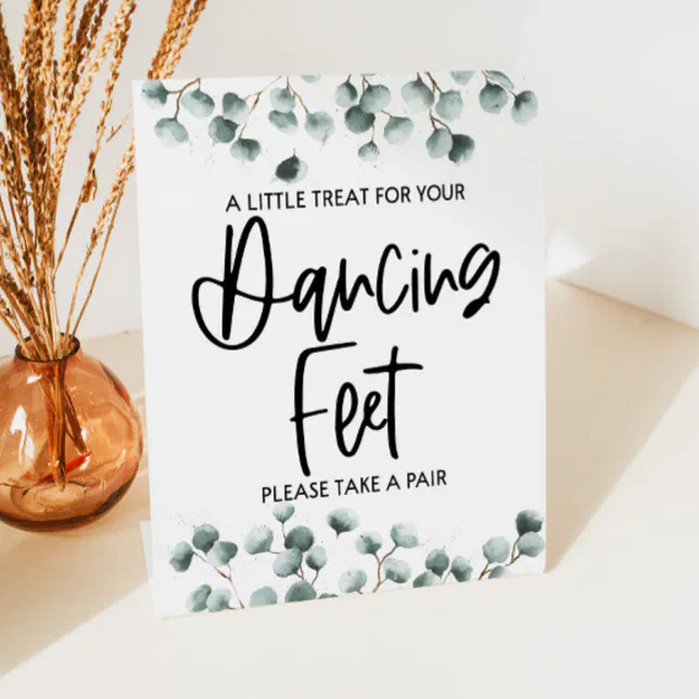 A Little Treat For Your Dancing Feet Wedding Sign | Zazzle