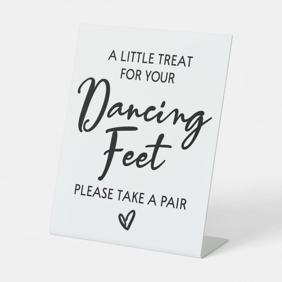A Little Treat For Your Dancing Feet Wedding Sign | Zazzle
