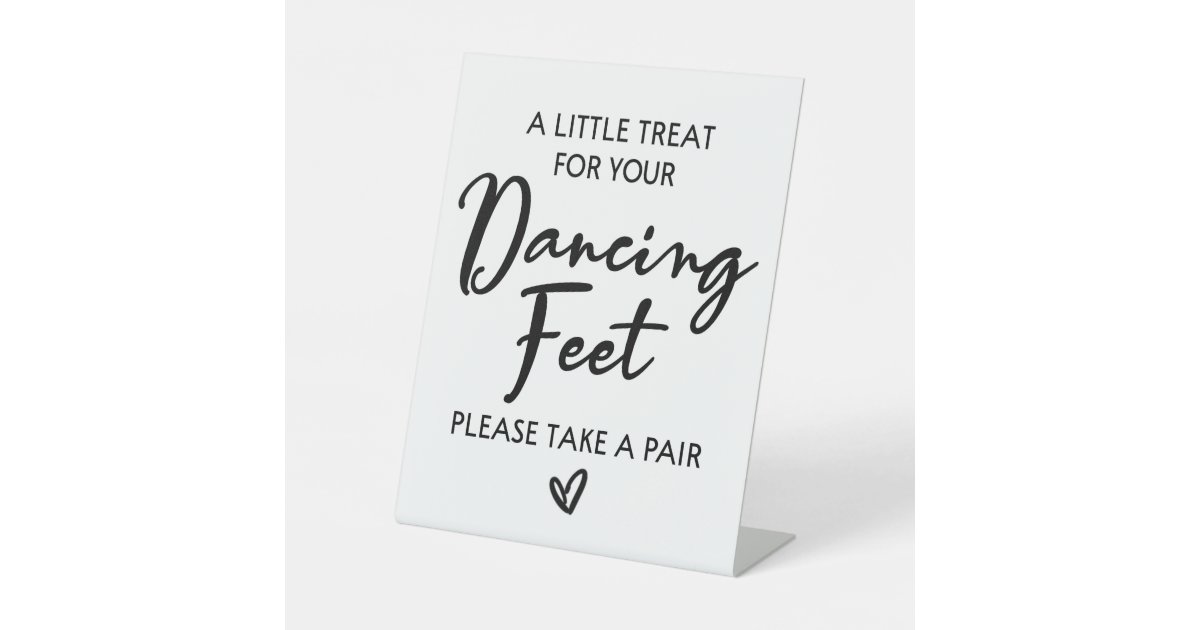 A Little Treat For Your Dancing Feet Wedding Sign | Zazzle
