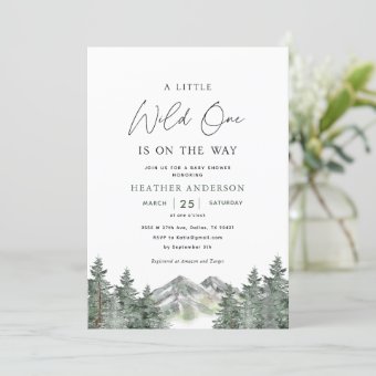 A Little Wild One Is On The Way Baby Shower Invitation | Zazzle