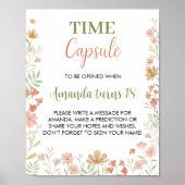 A Little Wildflowers Birthday Time Capsule Poster | Zazzle