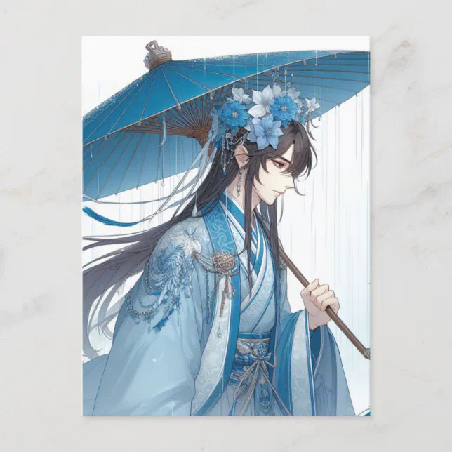 A Lovely Chinese Lord (Oriental Manga Style) Postcard | Zazzle
