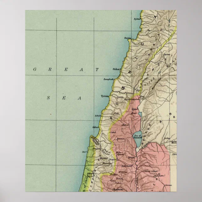 A lovely map of Israel Poster | Zazzle