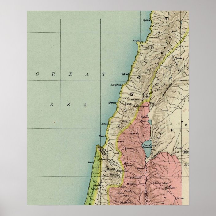 A lovely map of Israel Poster | Zazzle.com