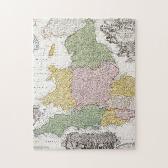 A Map of England | 1760 Jigsaw Puzzle | Zazzle.com