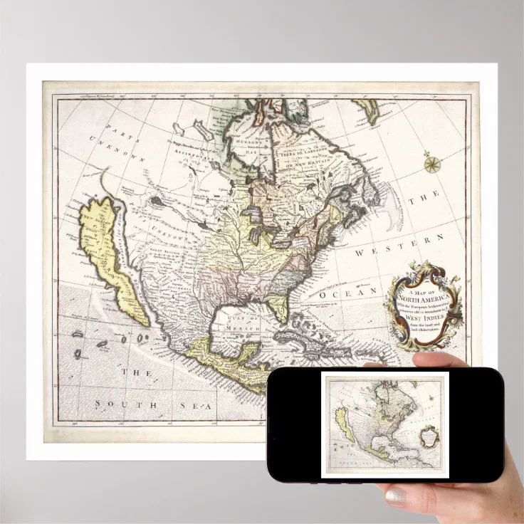 A Map of North America Poster | Zazzle