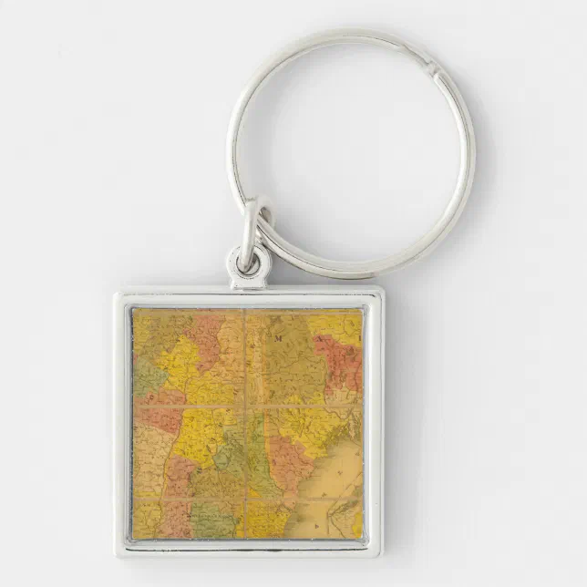 A Map of the New England States Keychain | Zazzle