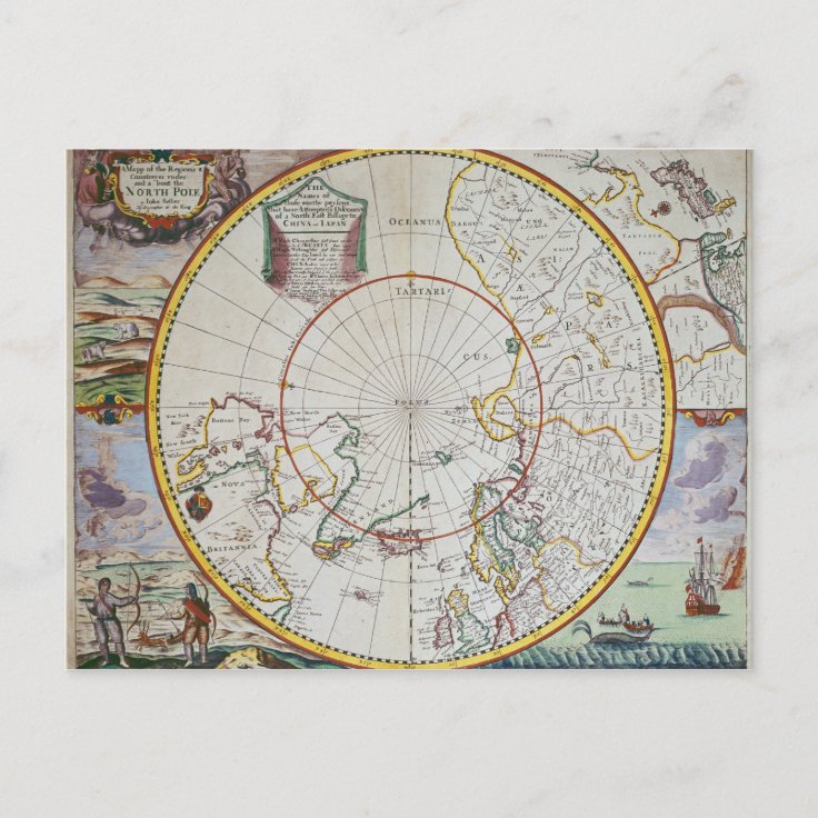 A Map of the North Pole Postcard | Zazzle