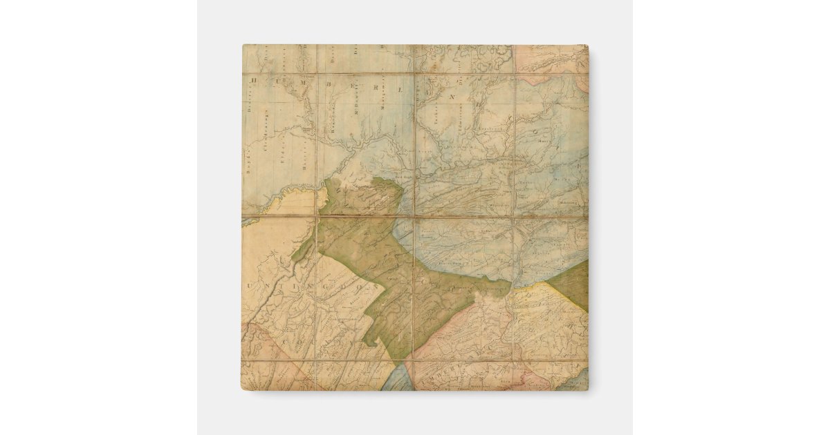 A Map of The State of Pennsylvania Magnet | Zazzle