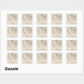 A Map of the World Square Sticker | Zazzle