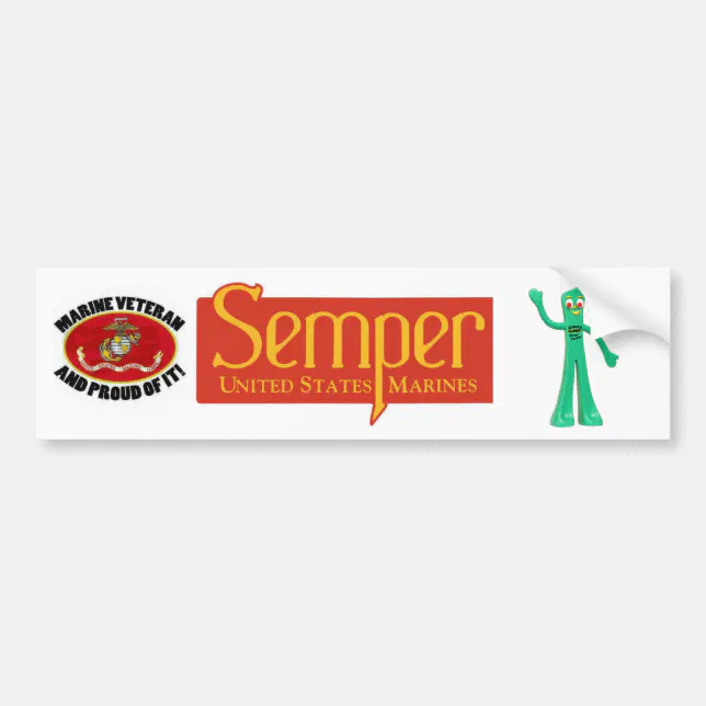 A Marine Thing. Semper Gumby - Always Flexible Bumper Sticker | Zazzle