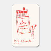 A Match Made in Heaven Red Cute Wedding Matchbooks | Zazzle