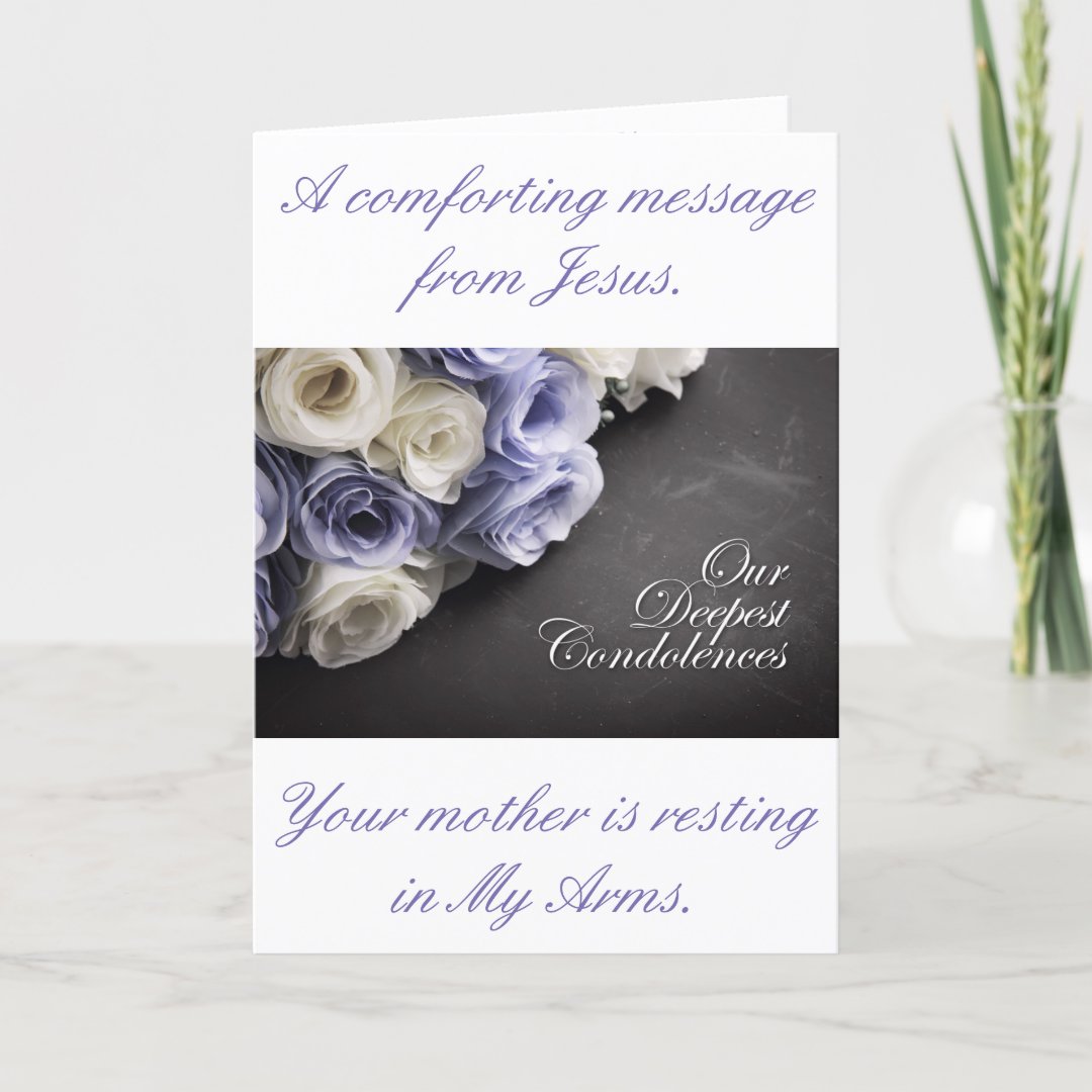 A Message from Jesus Condolences Card | Zazzle