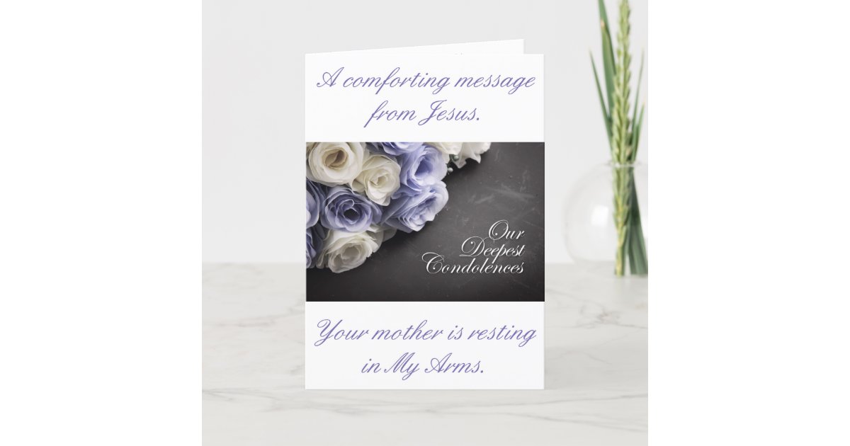 A Message from Jesus Condolences Card | Zazzle