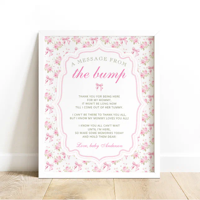 A Message From The Bump Love Shack Baby Shower Poster | Zazzle