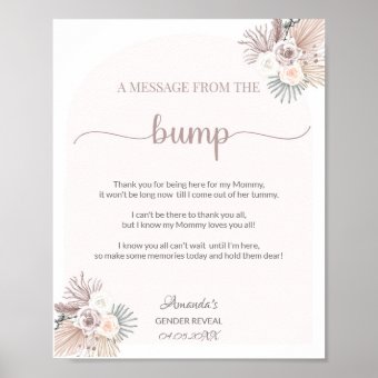 A Message From the Bump Poster | Zazzle