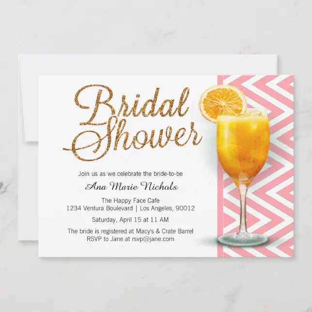 A Mimosa Bridal Shower Brunch Invitation | Zazzle