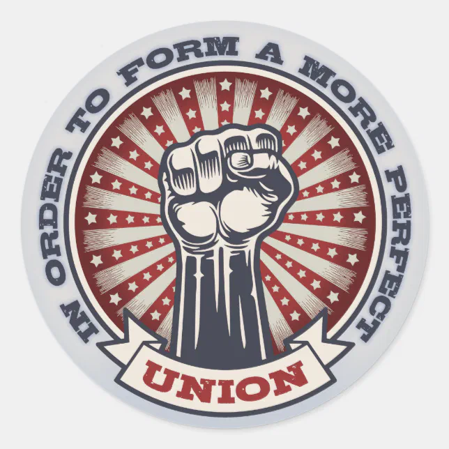 A More Perfect Union Classic Round Sticker | Zazzle