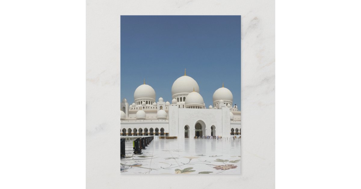 A Mosque in Abu Dhabi Postcard | Zazzle.com