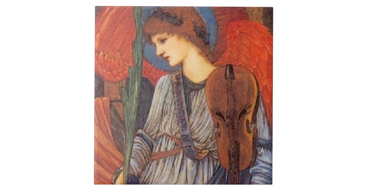 A Musical Angel Ceramic Tile | Zazzle