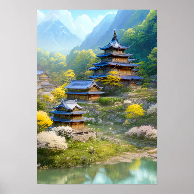 A Nature Lover's Dream, Countryside town Poster | Zazzle