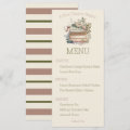 A New Chapter Begins Book Bridal Shower Menu | Zazzle