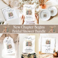 A New Chapter Begins, Book Theme Bridal Shower Napkins | Zazzle