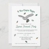 A New Chapter Begins Owl Farewell Party Invitation | Zazzle