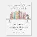 A New Chapter Book Theme Baby Shower Welcome Sign | Zazzle