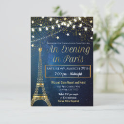 A Night in Paris Prom Invitation | Zazzle