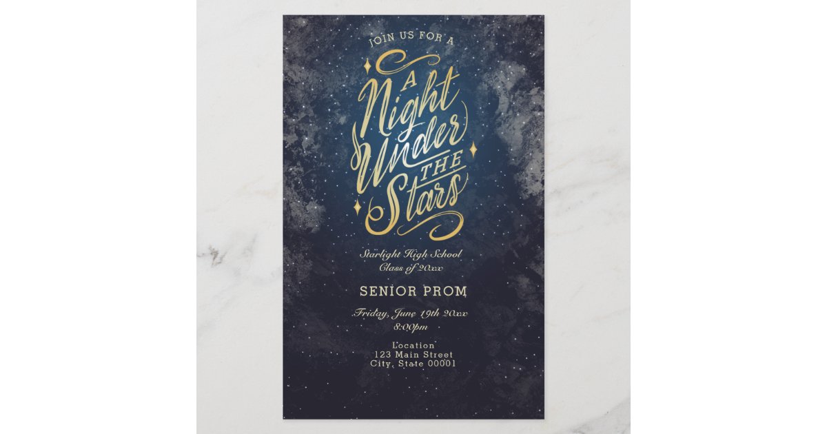 A Night Under The Stars Event Flyer Invitation Zazzle