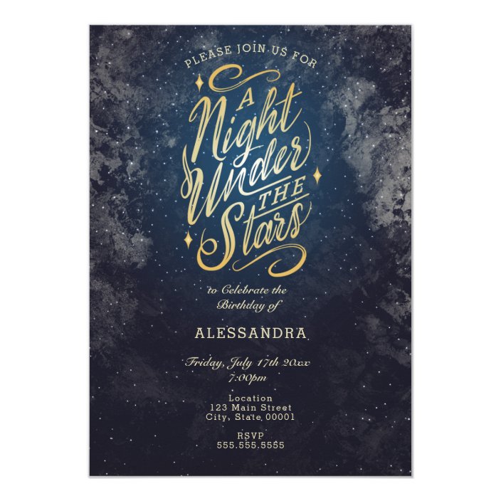 A Night Under The Stars Invitation