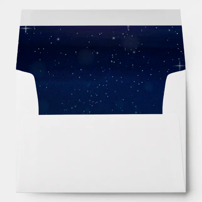 A night under the stars Starry Night Navy Envelope | Zazzle