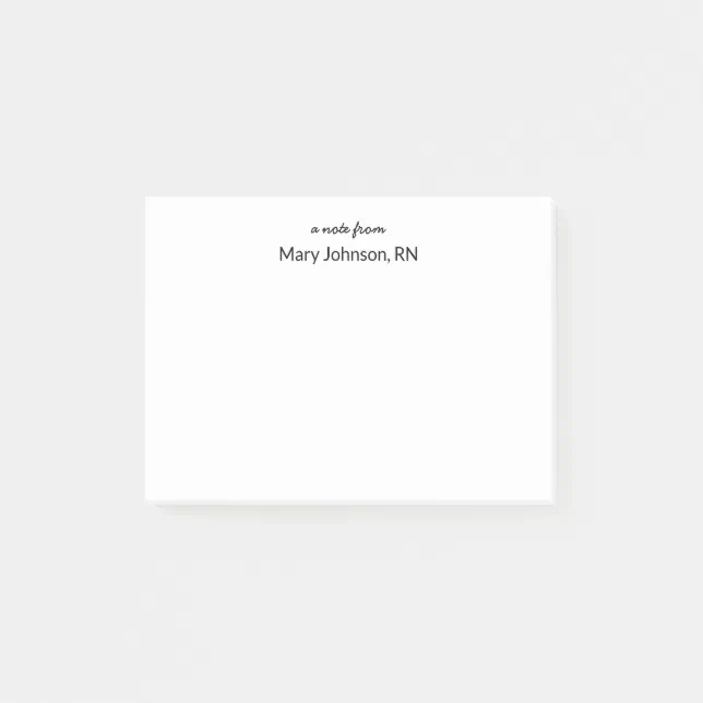 A note from script with Nurse Name Template | Zazzle