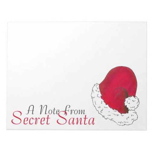 A Note From Secret Santa Claus Merry Christmas Red | Zazzle