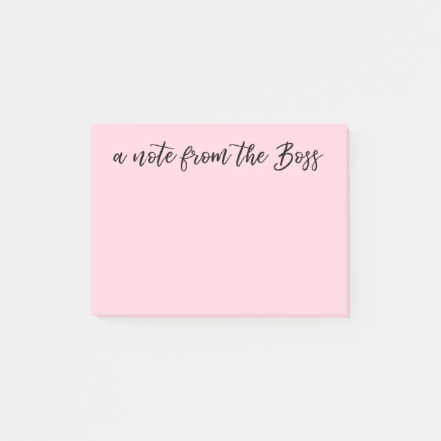 A note from the boss custom color background | Zazzle