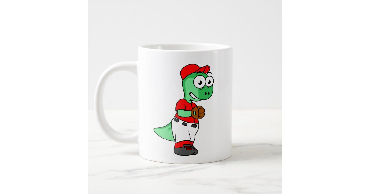 A Pachycephalosaurus Baseball Pitcher. Giant Coffee Mug | Zazzle