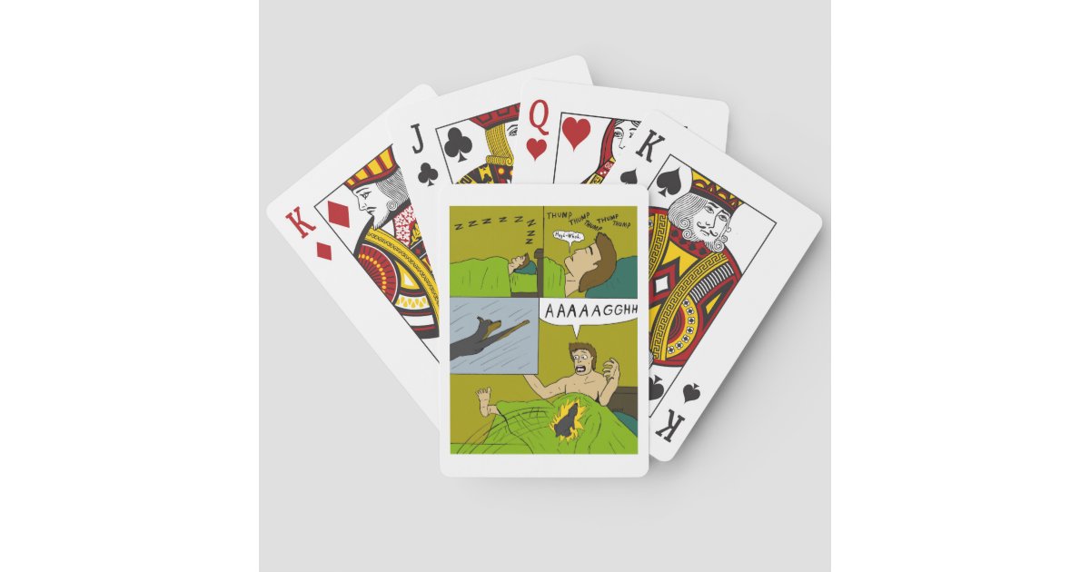 A painful wake up poker cards | Zazzle