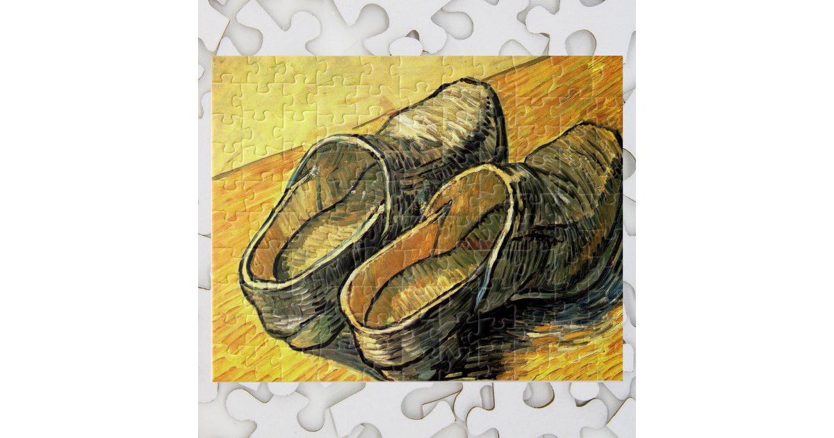 A Pair of Leather Clogs by Vincent van Gogh Jigsaw Puzzle | Zazzle