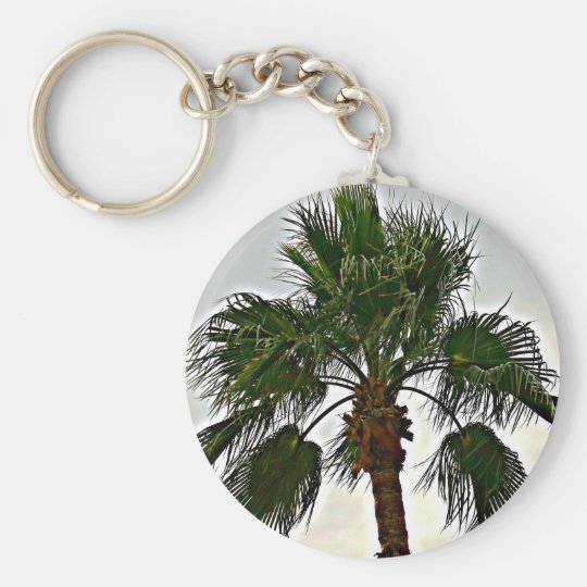 A Palm Tree Keychain | Zazzle.com