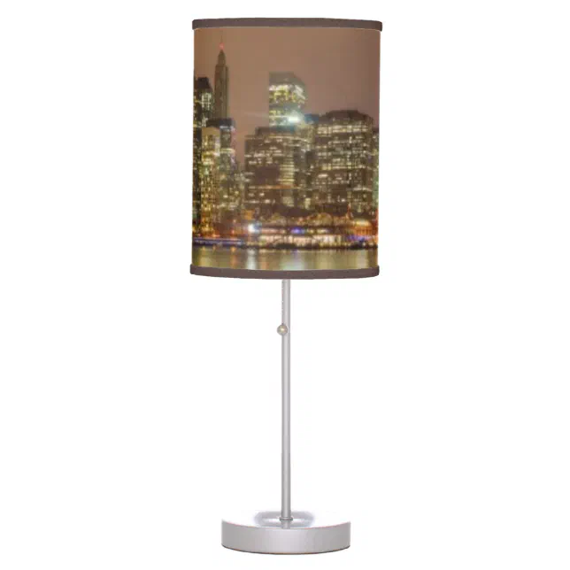 A panorama of the New York City skyline Table Lamp | Zazzle