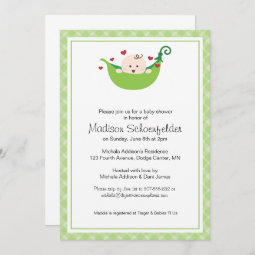 A Pea in the Pod Invitation | Zazzle