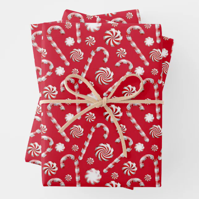 A Peppermint Spice Series Design 1 Wrapping Paper Sheets | Zazzle