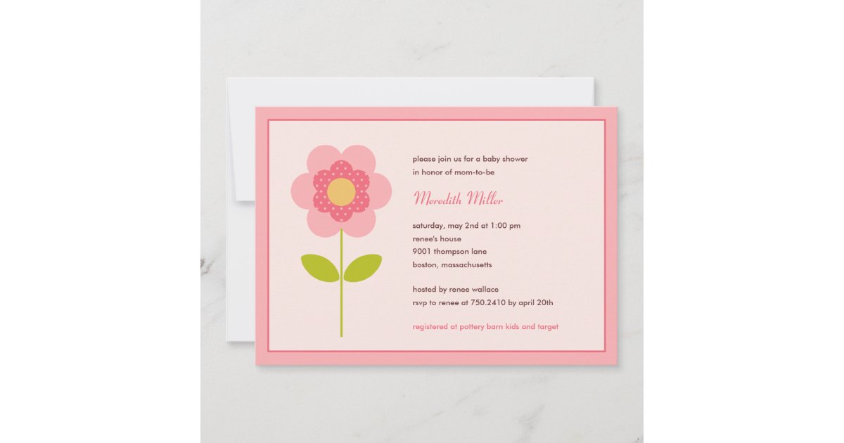 A Perfect Stem Baby Shower Invitation | Zazzle