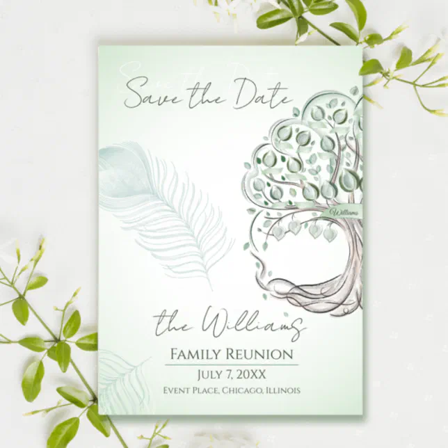 A personalized Family Tree Reunion Invitation | Zazzle